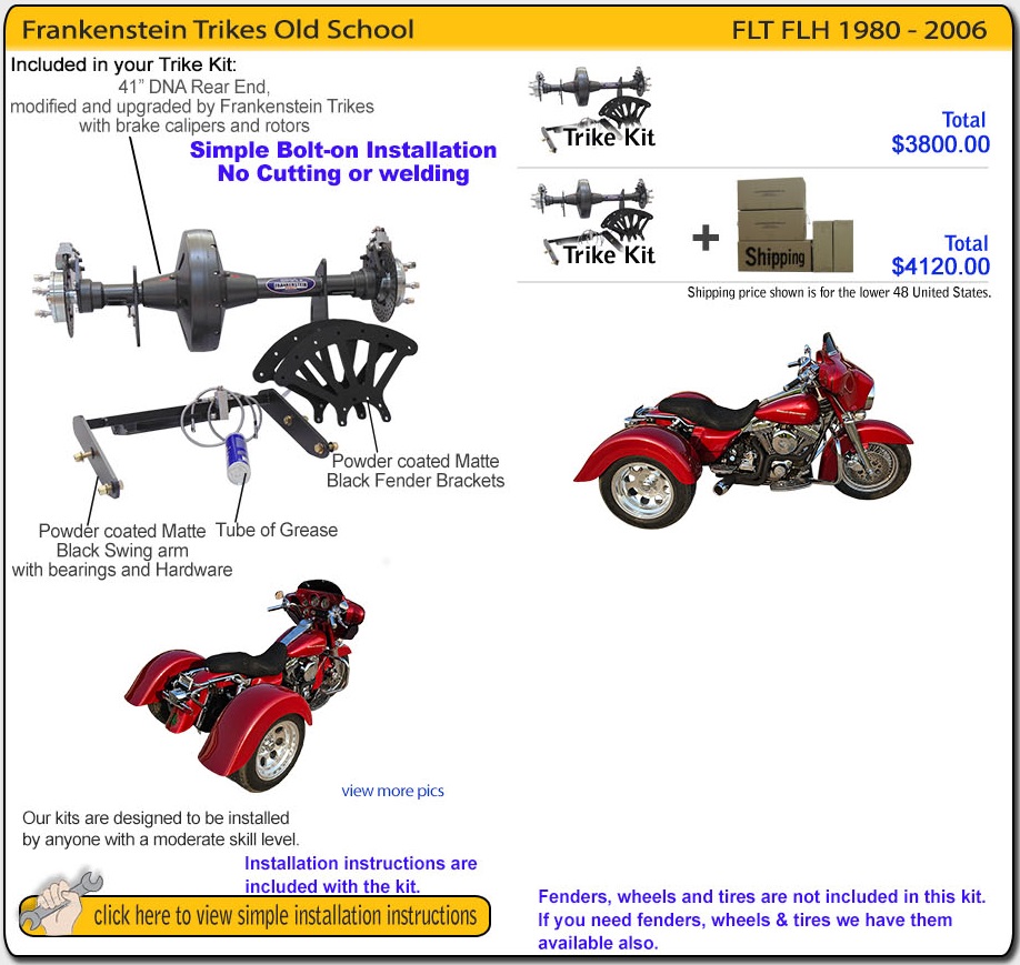 Frankenstein Trikes Harley-Davidson Trike Kits